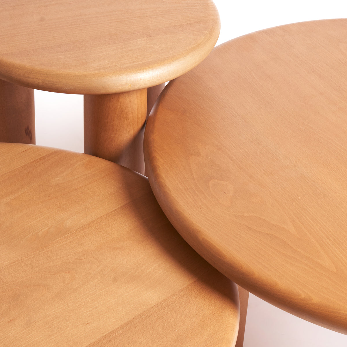 Set of beechwood coffee tables – The Spring Project